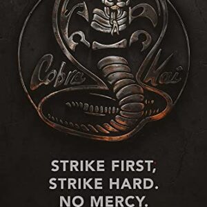 Cobra Kai - TV Show Poster (Cobra Emblem - Strike First, Strike Hard. NO MERCY) (Size: 24" x 36")