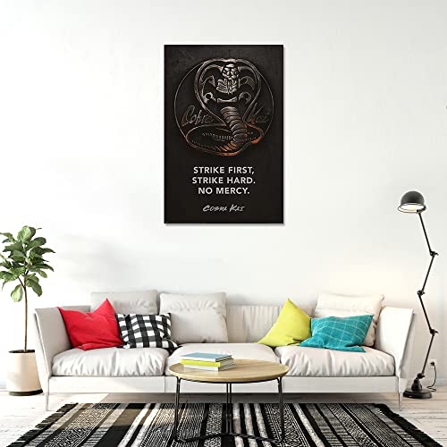 Cobra Kai - TV Show Poster (Cobra Emblem - Strike First, Strike Hard. NO MERCY) (Size: 24" x 36")