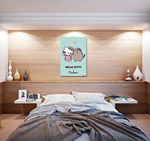 Hello Kitty Pusheen The Cat - Poster (Hearts) (Size: 24" x 36")