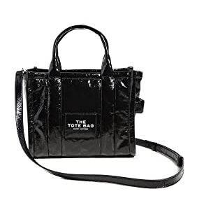 Marc Jacobs Women's The Shiny Crinkle Mini Tote, Black, One Size