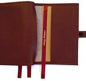 Burgundy Deluxe Triple NA Book Cover for The Basic Text (6th Ed), It Works, How and Why and Living Clean with Serenity Prayer and Medallion Holder.