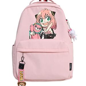 Yunbei SPY×FAMILY Cosplay Backpack Adults Anya Forger Yor Loid Forger School Bag Shoulder Bag Travel Bag (Pink1, One Size)