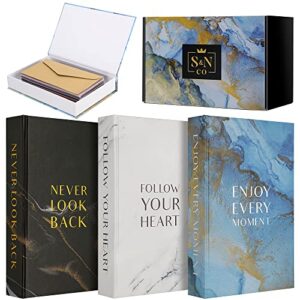 s&n co decorative books set of 3 book decor-shelf decor accents decorative books – coffee table decor – decor books for home decor – faux books for decoration home, office