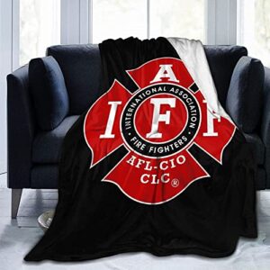 international association of firefighters iaff ultra blankets flannel fleece blanket soft lightweight plush christmas throw blankets for women men kid warm cozy microfiber blankets for couch bed sofa