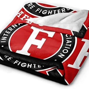 International Association of Firefighters Iaff Ultra Blankets Flannel Fleece Blanket Soft Lightweight Plush Christmas Throw Blankets for Women Men Kid Warm Cozy Microfiber Blankets for Couch Bed Sofa