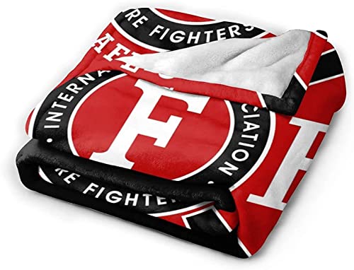 International Association of Firefighters Iaff Ultra Blankets Flannel Fleece Blanket Soft Lightweight Plush Christmas Throw Blankets for Women Men Kid Warm Cozy Microfiber Blankets for Couch Bed Sofa