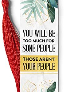 GOLEEX Positive Inspirational Quote Metal Magnetic Bookmarks with Ruler for Adults Women Men Kids Teens Book Lovers On Christmas Anniversary Graduation Bookmark Birthday Gifts