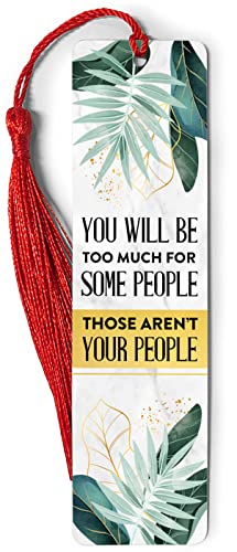 GOLEEX Positive Inspirational Quote Metal Magnetic Bookmarks with Ruler for Adults Women Men Kids Teens Book Lovers On Christmas Anniversary Graduation Bookmark Birthday Gifts