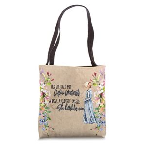 she heard his voice jane austen persuasion quote gift tote bag