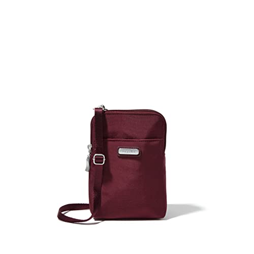 Baggallini Womens - Small Travel Bag With Blocking Sleeves Water-resistant Lightweight Mini Purse Take Two RFID Bryant Crossbody, Dark Cherry