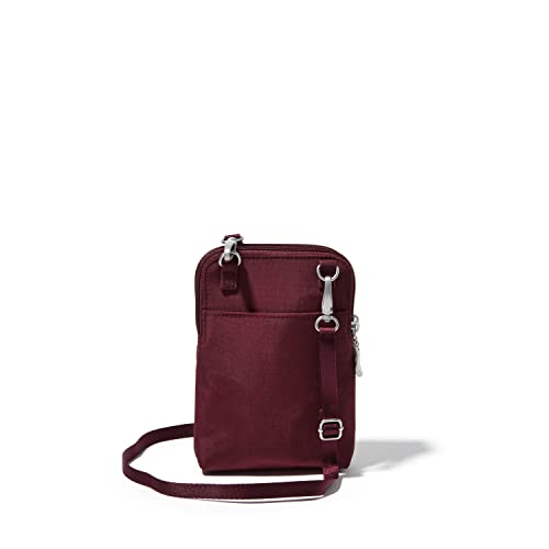 Baggallini Womens - Small Travel Bag With Blocking Sleeves Water-resistant Lightweight Mini Purse Take Two RFID Bryant Crossbody, Dark Cherry