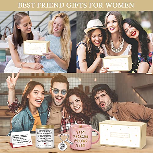 Birthday Gifts for Women Best Friends Friendship Gifts for Women Funny Gifts for Female BFF Female Bestfriend Bestie Lavender Scented Candles Coffee Mug Gifts for Friends Her Sister