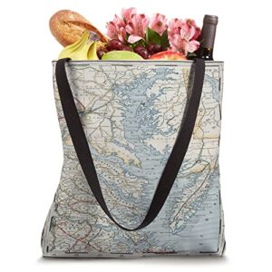 Vintage Chesapeake Bay Map (1901) Tote Bag