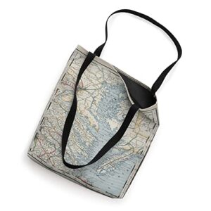 Vintage Chesapeake Bay Map (1901) Tote Bag