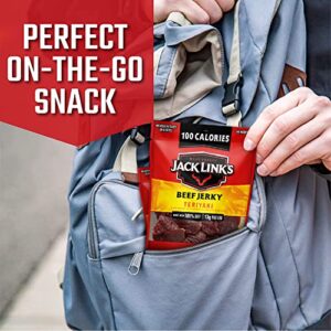 Jack Link's Beef Jerky Variety Pack Great for Easter Basket Stuffers - Includes Original and Teriyaki Flavors, On the Go Snacks, 13g of Protein Per Serving, 9 Count of 1.25 Oz Bags