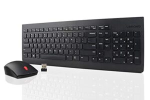 lenovo 510 wireless keyboard & mouse combo, 2.4 ghz nano usb receiver, full size, island key design, left or right hand, 1200 dpi optical mouse, gx30n81775, black