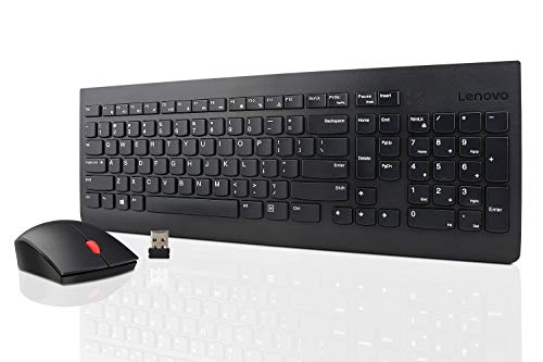 Lenovo 510 Wireless Keyboard & Mouse Combo, 2.4 GHz Nano USB Receiver, Full Size, Island Key Design, Left or Right Hand, 1200 DPI Optical Mouse, GX30N81775, Black