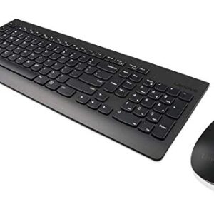 Lenovo 510 Wireless Keyboard & Mouse Combo, 2.4 GHz Nano USB Receiver, Full Size, Island Key Design, Left or Right Hand, 1200 DPI Optical Mouse, GX30N81775, Black