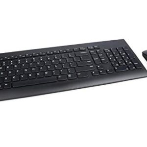 Lenovo 510 Wireless Keyboard & Mouse Combo, 2.4 GHz Nano USB Receiver, Full Size, Island Key Design, Left or Right Hand, 1200 DPI Optical Mouse, GX30N81775, Black