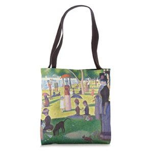 sunday afternoon on the island of la grande jatte tote bag