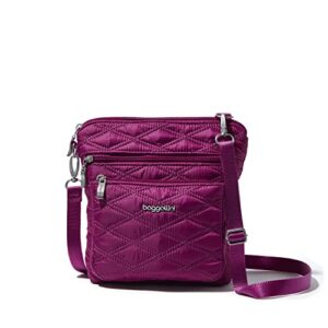 baggallini womens modern pocket crossbody cross body handbags, orchid quilt, one size us