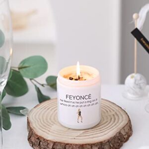 Engagement Gifts for Couples, Feyonce Newly Engaged Gift for Bride, He Put A Ring On it Candle, Vanilla&Lavender Scented Candles with Crystal