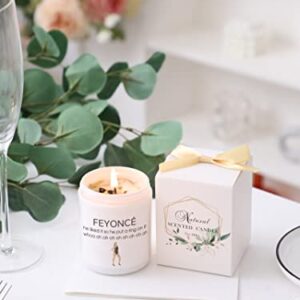 Engagement Gifts for Couples, Feyonce Newly Engaged Gift for Bride, He Put A Ring On it Candle, Vanilla&Lavender Scented Candles with Crystal