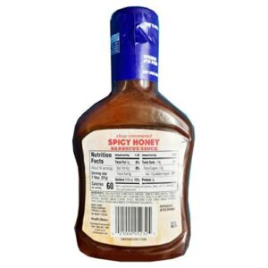 Kraft Spicy Honey Slow-Simmered BBQ Barbecue Sauce (18 oz Bottle)