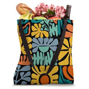 Funky Mid Century Modern Polynesian Luau Flowers Tote Bag