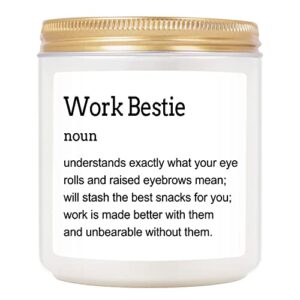 work bestie gifts, work bestie gifts for women, funny birthday gifts for coworker, bestie, friends – coworker, moving away, going away gifts for coworker, bestie, friends – lavander scented candles