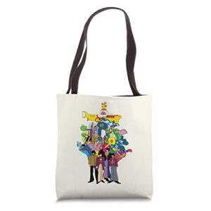 the beatles – yellow submarine collage tote bag