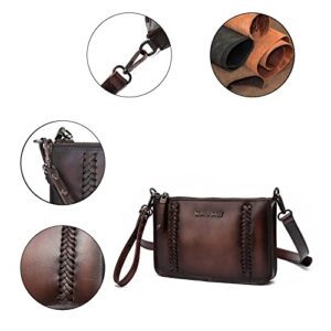 Montana West Crossbody Bags for Women Genuine Leather Cell Phone Purse Wallet Shoulder Bag Travel Purse MWG01-9063CF