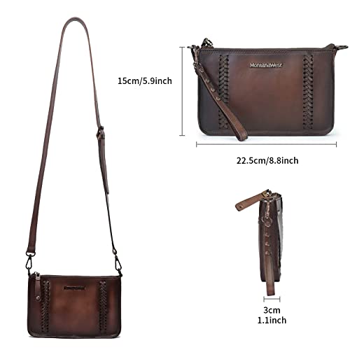 Montana West Crossbody Bags for Women Genuine Leather Cell Phone Purse Wallet Shoulder Bag Travel Purse MWG01-9063CF