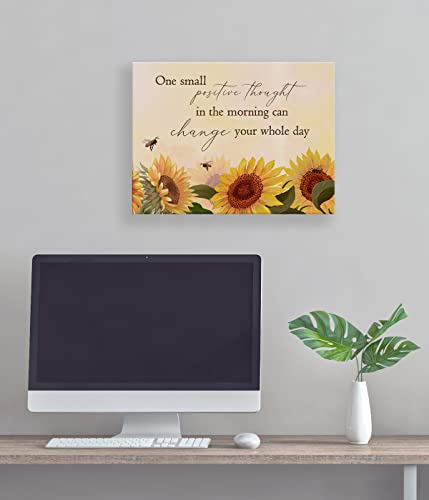 Cilipuloy Sunflower Canvas Wall Art for Bathroom Decoration, Office, Kitchen, Bedroom, Farmhouse, Apartment and Home Decor Accessories. Inspirational Wall Art, Inspirational Poster Quotes Wall Decor, Aesthetic Sunflower Gifts for Women Sunflower Decoratio