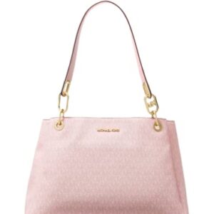 Michael Kors Women's Trisha Large Shoulder Bag Tote Purse Handbag (Dark Powder Blush)