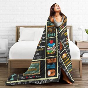 Teacher Blanket Gifts for Teachers Lightweight Soft Throws Sofa Couch Travel Office Nap, Teacher Gifts Ideas for Back to School Teachers' Day 80"X60"