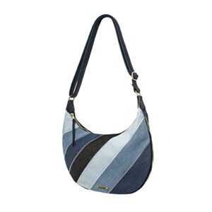 MUDD Handbags For Women Designer Patchwork Hobo Bag Denim