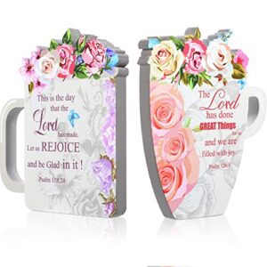 christian table sign god sign inspirational table decorations jesus table centerpieces lord bible verse decor easter supplies rejoice floral decals spring tiered tray home christian gift motivational