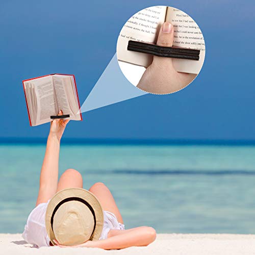 3 Pieces Book Page Holder Wooden Thumb Bookmark Thumb Ring Page Holder Page Spreader Book Reading Accessories for Teachers Book Lovers Readers Bookworm Literary Present in 3 Sizes