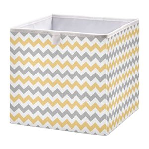 runningbear yellow grey storage basket storage bin square collapsible storage cubes cute bin organizer for living room car