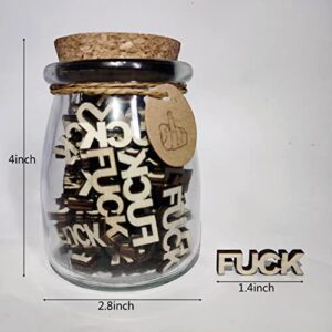 Jar of Fuck Gift Jar,Gag Gift Birthday Gift Funny Gift,Gift for Friend，Anniversaries Gift ，Fool Friends and Make Family Laugh Out Loud "Fuck to Give"(7oz)