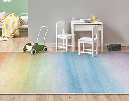 Well Woven Kids Rugs Sunrise 5' x 7' Multi Color Modern Printed Machine Washable Area Rug