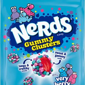 Nerds Gummy Clusters Candy, Very Berry, Resealable 8 Ounce Bag