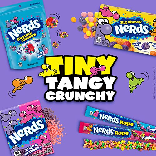 Nerds Gummy Clusters Candy, Very Berry, Resealable 8 Ounce Bag