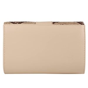 ROXIE Womens Snakeskin Print Leather Evening Clutch Bags Formal Party Clutches Wedding Purses Cocktail Prom Clutches Gold