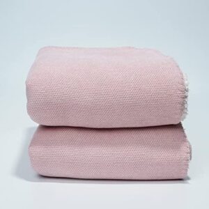 Oversized Chenille Sherpa Blanket, Warm Cozy Sherpa Blanket Soft Fluffy Blanket for Couch Bed Sofa, Pink, 60x80 inches, All Season