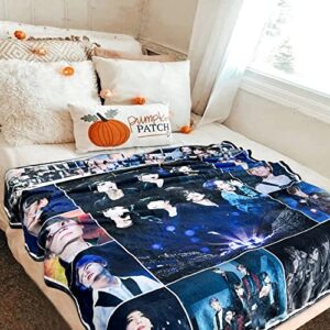 The Idol Singer Blanket Flannel Fleece Blanket Soft Novelty Fashion Singers Blanket Bed Throws Blanket for Sofa Bed Bedroom Air Conditioning Blanket Decoration 60X80 Inch