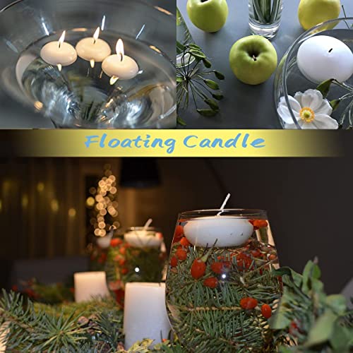 JHENG 2.2 Inch Floating Candles Bulk Pack for Events, Weddings, Spa, Home Decor, Special Occasions and Holiday Decorations (Small - 2.2'' - Set of 50 , White)