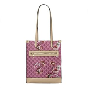 alexis bendel signature tote bag for women safiiano leather designer handbag pink