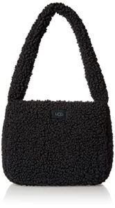 ugg womens edalene hobo sherpa shoulder bag, black, one size us